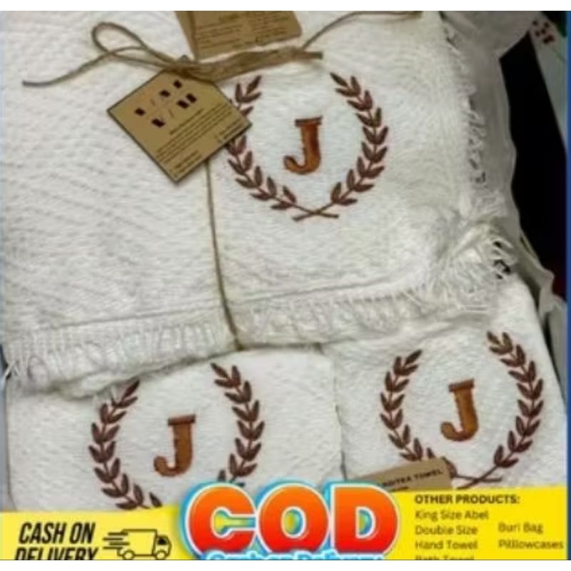 Customized towel with embroidery and buri box | Shopee Philippines