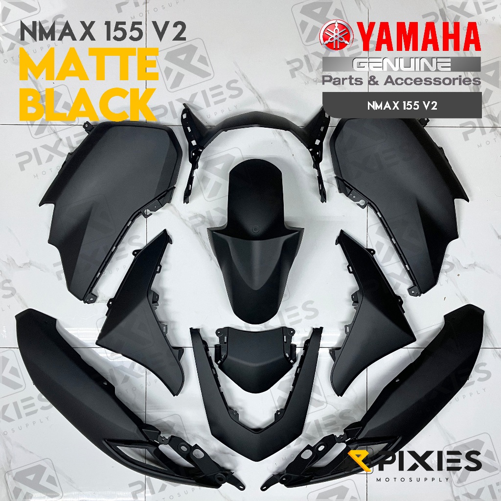 MATTE BLACK YAMAHA NMAX V2 GENUINE SPARE PART FAIRINGS FLAIRINGS ...