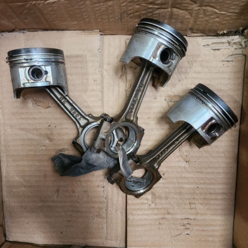 japan surplus piston with arm 3pcs f6a with turbo engine model 6 valve ...
