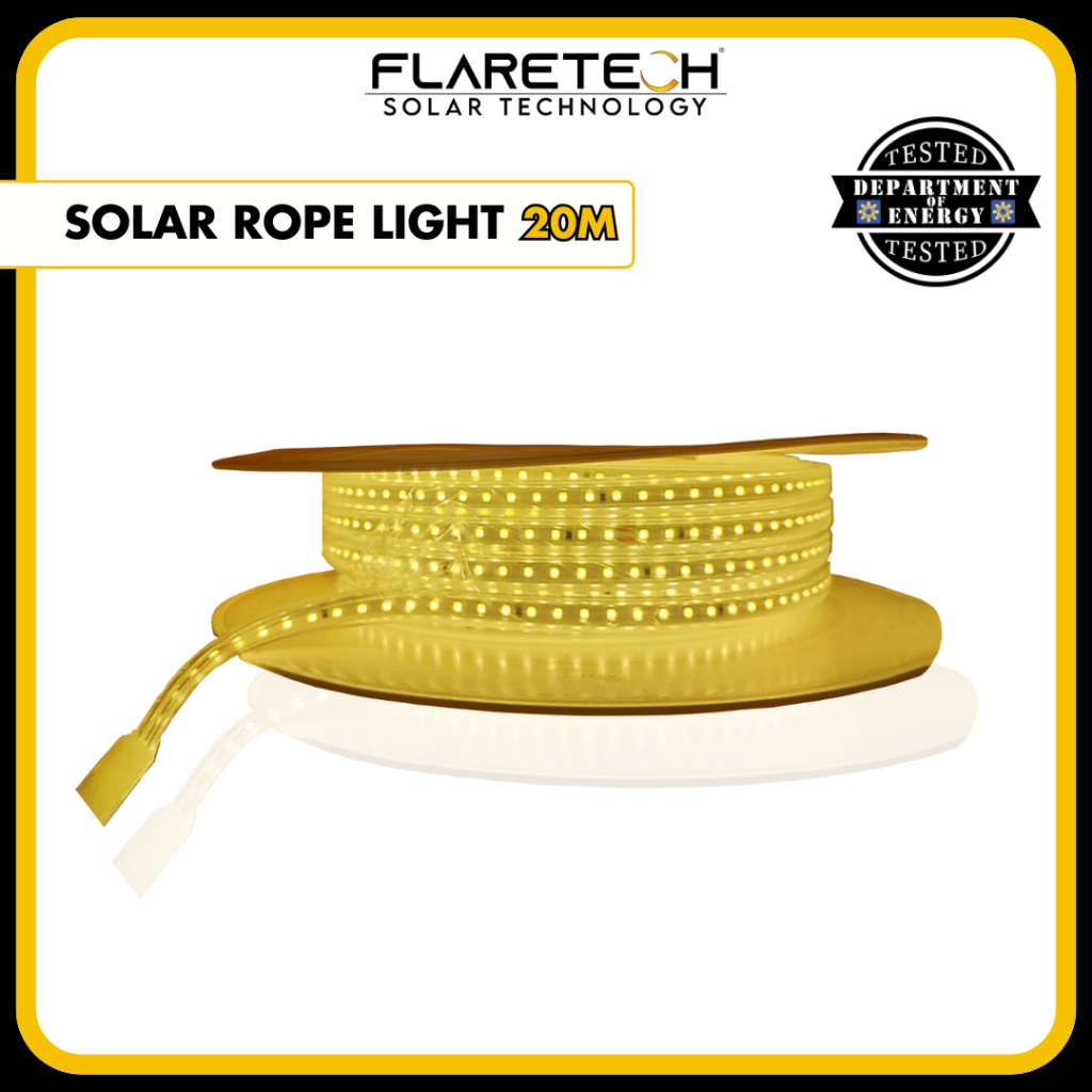 Flaretech Solar Rope Light 20 Meters | Shopee Philippines