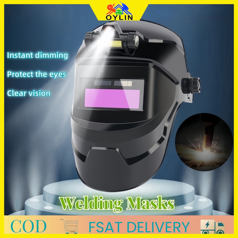 Auto darkening welding mask Resist sparks Glare Grinding shield Helmets ...