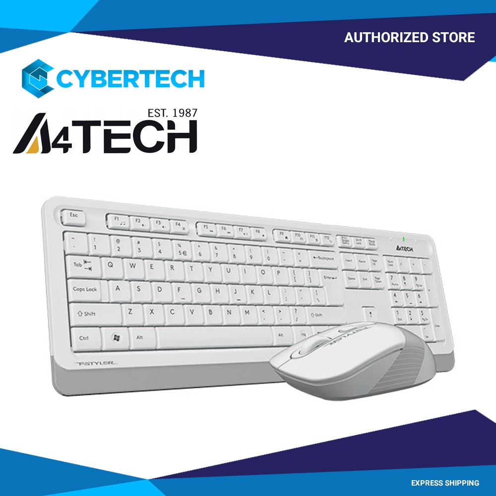 A4Tech FG1010 Fstyler 2.4G Power-Saving Wireless Keyboard and Mouse Combo (White) | Shopee ...