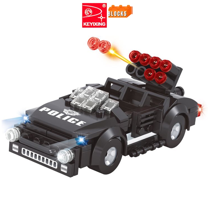KEYIXING 150Pcs Swat Police Car Bricks (16520) Raion Educational ...