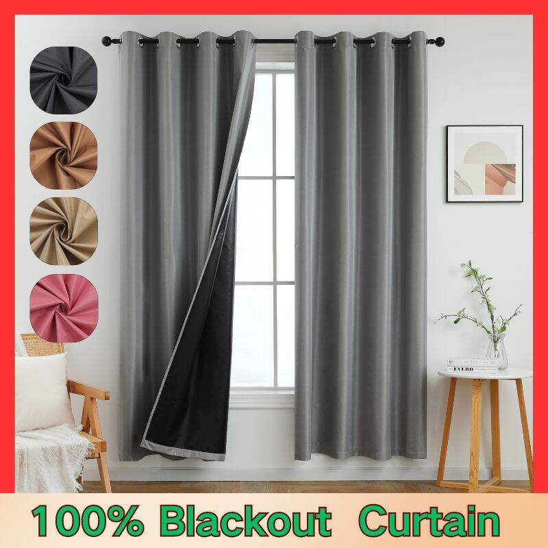 100% Blackout Shading Curtain/ Thermal / UV / Ambient Soundproof ...