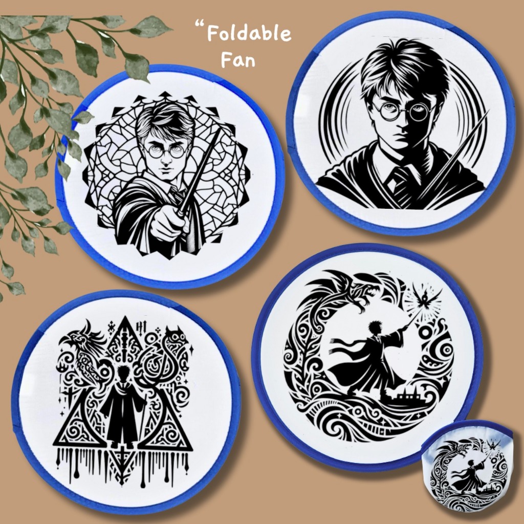 Harry Potter Silhouette Hand Fans Sun Protection for Guests Event ...