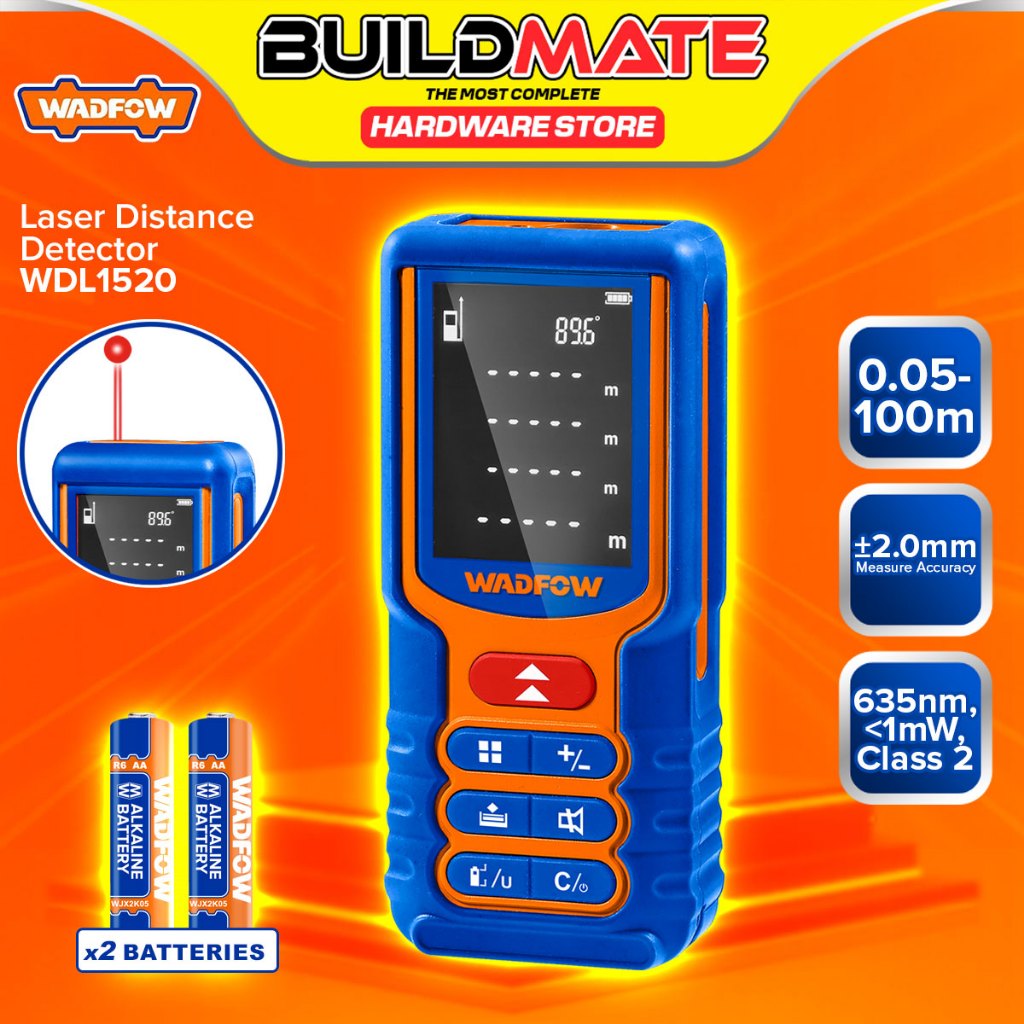 Buildmate x WADFOW Laser Distance Detector 60m / 100m Digital Rangefinder Measurement Meter ...