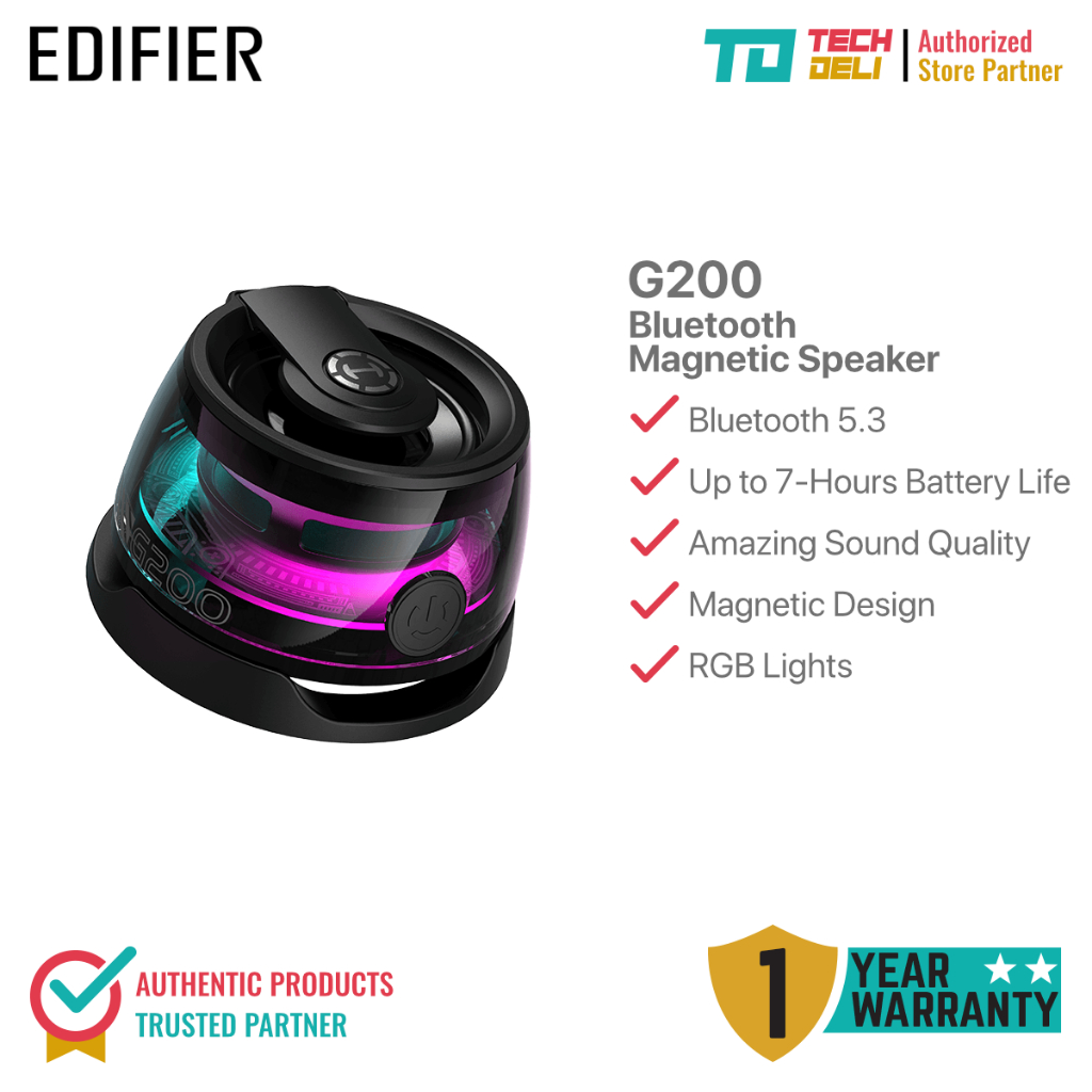 Edifier G200 Bluetooth Magnetic Speaker | Magnetic | RGB | For Mobile ...