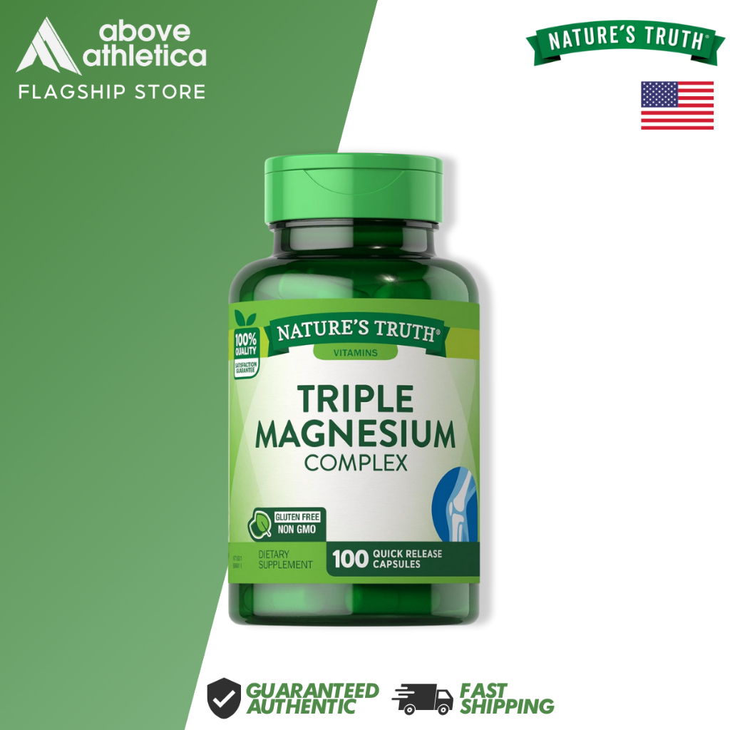 Nature's Truth Triple Magnesium Complex - 100 Capsules - Magnesium ...