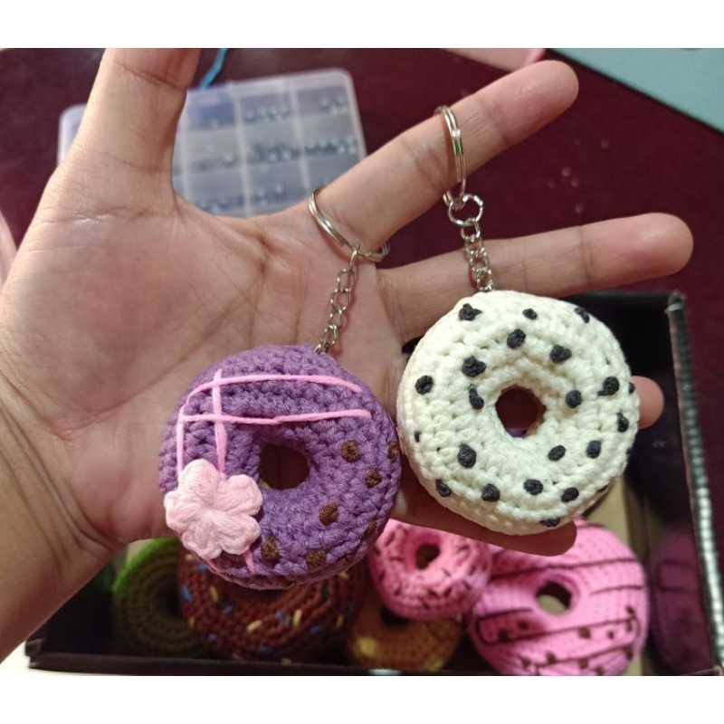 donut keychain crochet | Shopee Philippines