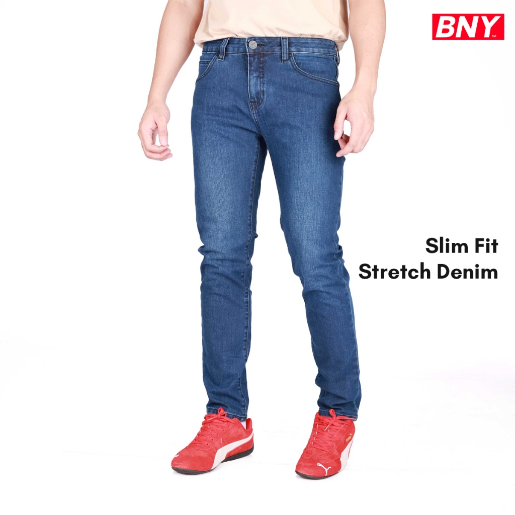 BNY Men's Slim Fit Comfort Stretch Denim (650) | Shopee Philippines
