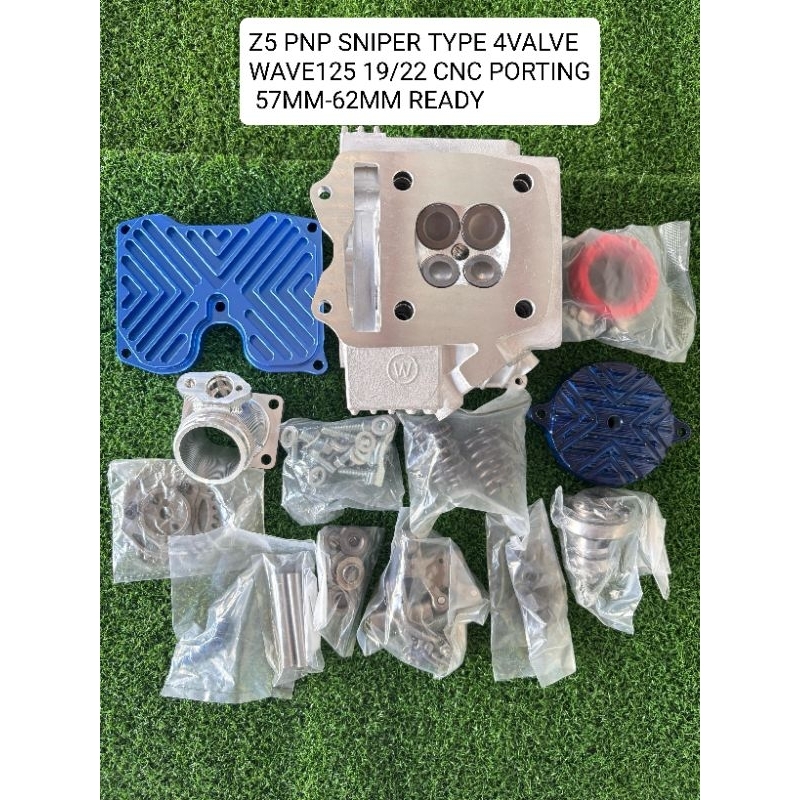 SNIPER HEAD TYPE 4VALVE CNC PORTING READY PITSBIKE/Z5 WAVE125,XRM125 ...