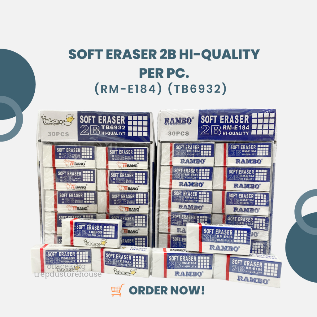 Soft eraser 2b Hi- quality per piece | Shopee Philippines
