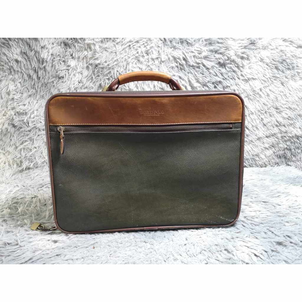 Zip Around Lock Leather Briefcase | Shopee Philippines