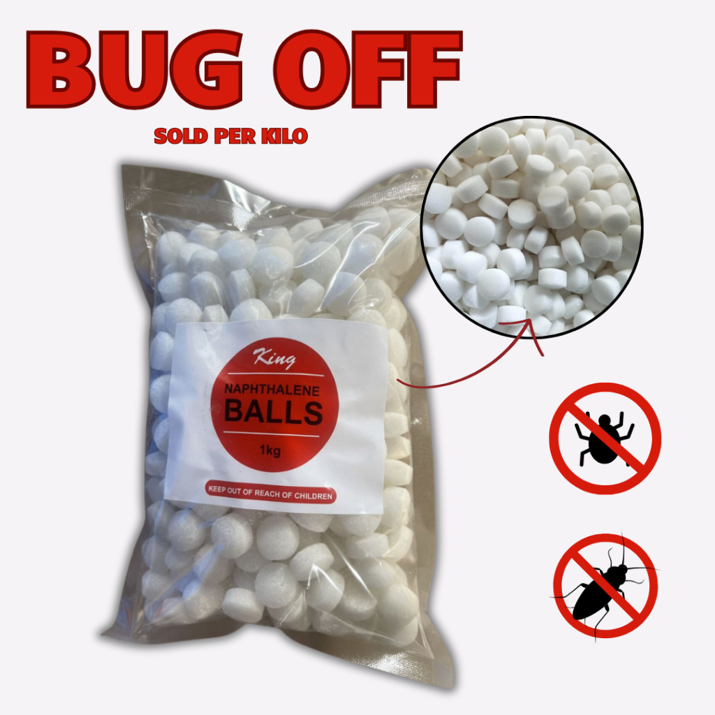 BUG OFF NAPTHALENE naptalina BALLS SOLD PER KILO COD | Shopee Philippines