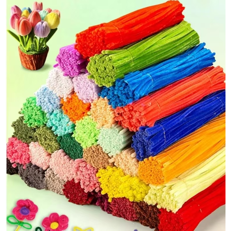 100Pcs DIY Fuzzy Multicolour Fuzzy Wire Twisted Stick Craft Flower ... 100Pcs DIY Fuzzy Multicolour Fuzzy Wire Twisted Stick Craft Flower ...