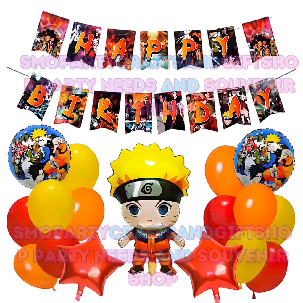 New Naruto Birthday Party Balloon Set party Decorations | Shopee ...