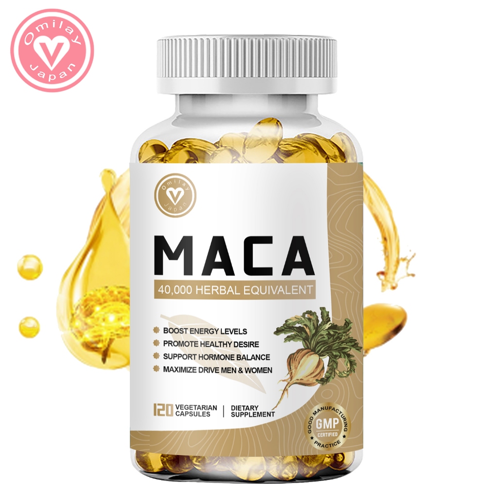 Omilay Maca Root Capsules Natural Energy Booster Improve Endurance and ...