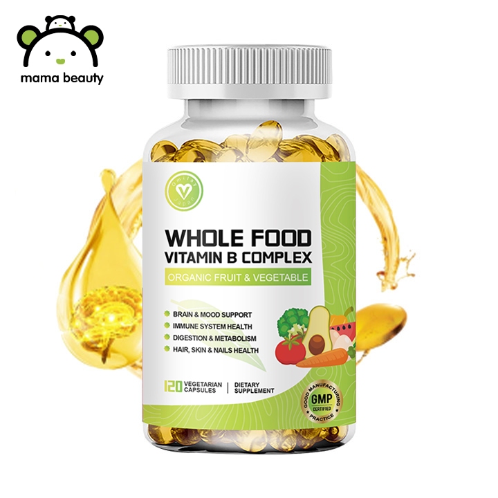 Mama Beauty Whole Food Vitamin B Complex Capsule Promote Digestive Metabolism Support Improve ...