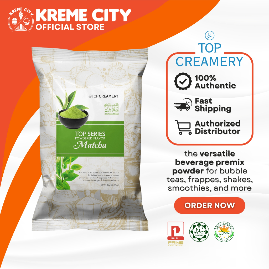 TOP Creamery Top Series Matcha Powdered Flavor Beverage Premix 1kg ...
