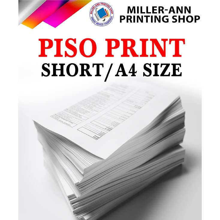 Piso Print Short/A4 Sizes | Shopee Philippines