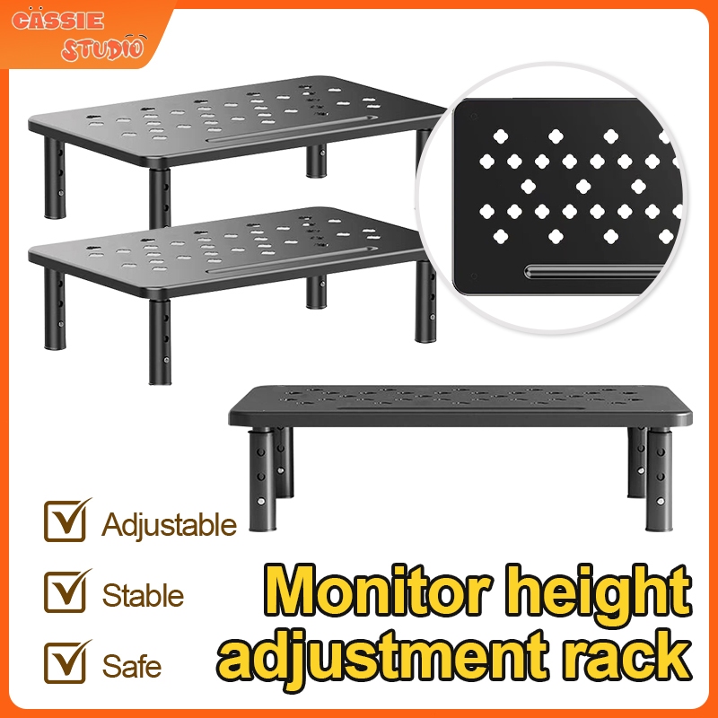 3 Height Display Overhead Laptop Stand Monitor Stand Riser Black ...