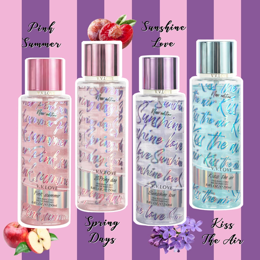 AURA & V.V.LOVE Spring Days Shimmer Body Mist Perfume 250ml hot gift ...