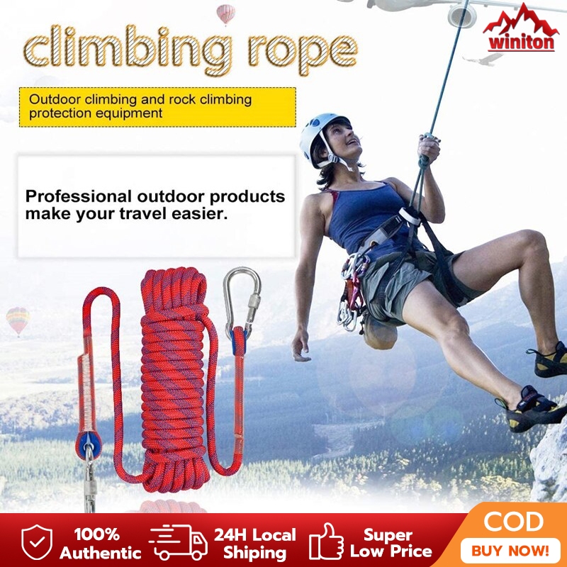 Static Utility Rope Safety Rope Climbing Rappelling Rescue Escape 10 ...
