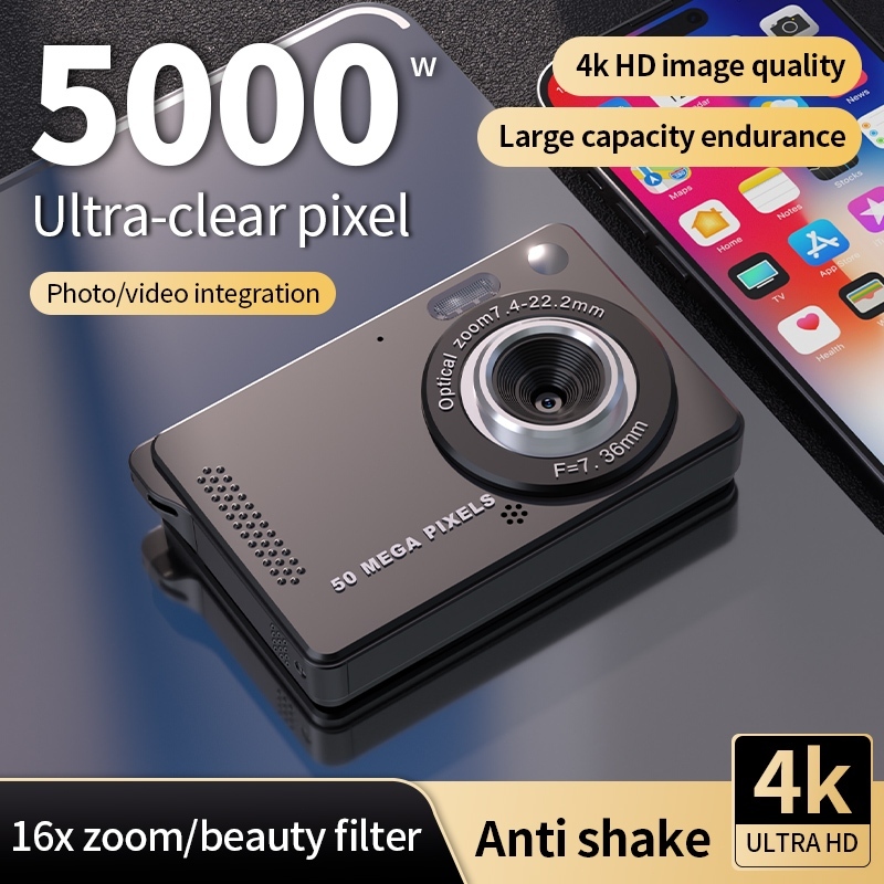 Digital Camera For Photography GIFT 5000W 4K HD CCD Image Quality 16X ...