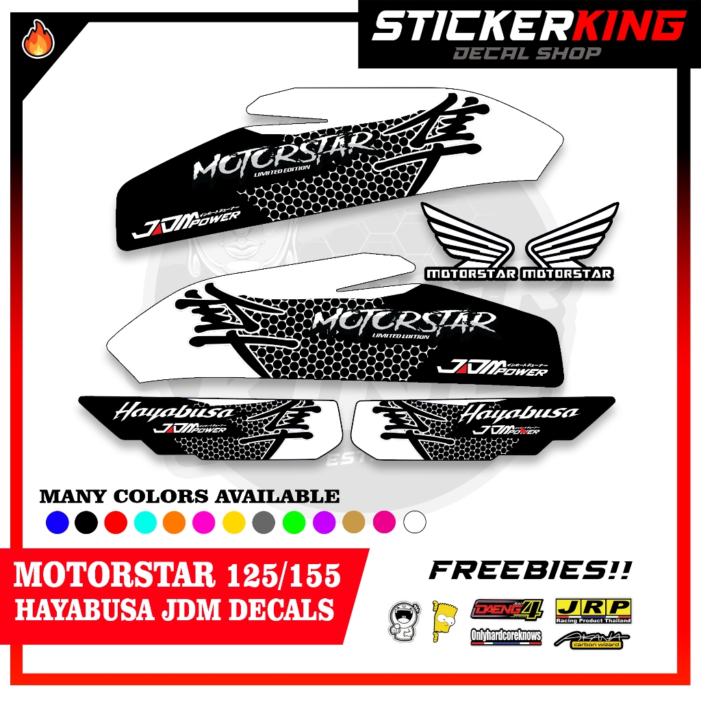 MotorStar 125 155 Hayabusa JDM Decals with Freebies Stickers Thailand ...