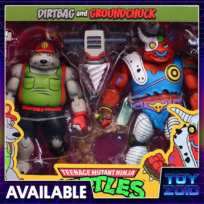 Teenage Mutant Ninja Turtles Cartoon Dirtbag & Groundchuck 2 Pack Neca ...