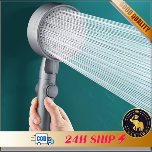 3 in 1 Shower Head Set with 6-speed Booster and Hose for Portable ...