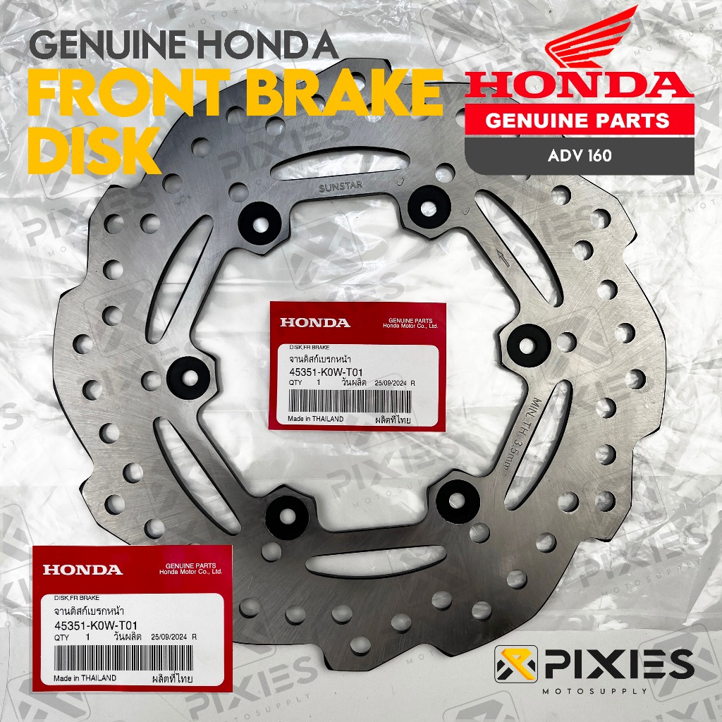 HONDA GENUINE STOCK FRONT REAR ROTOR DISC DISK BRAKE FOR ADV150 ...