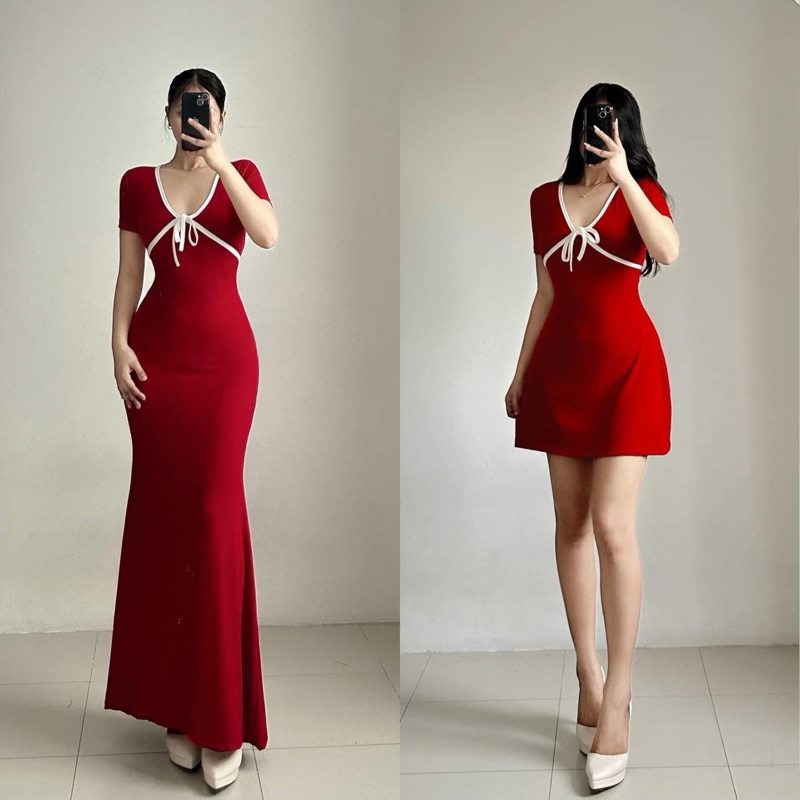 BHJN ANGELA MINI SKATER KNITTED DRESS | Shopee Philippines