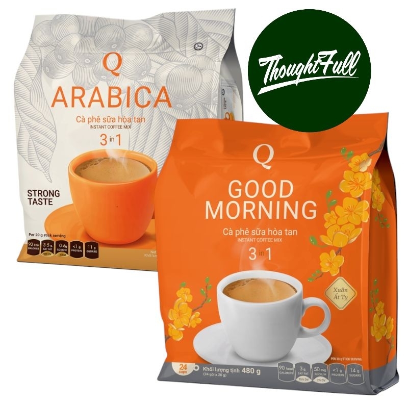 Q Good Morning and Q Arabica 3-in-1 Coffee 480g (24 sachets x 20g ...
