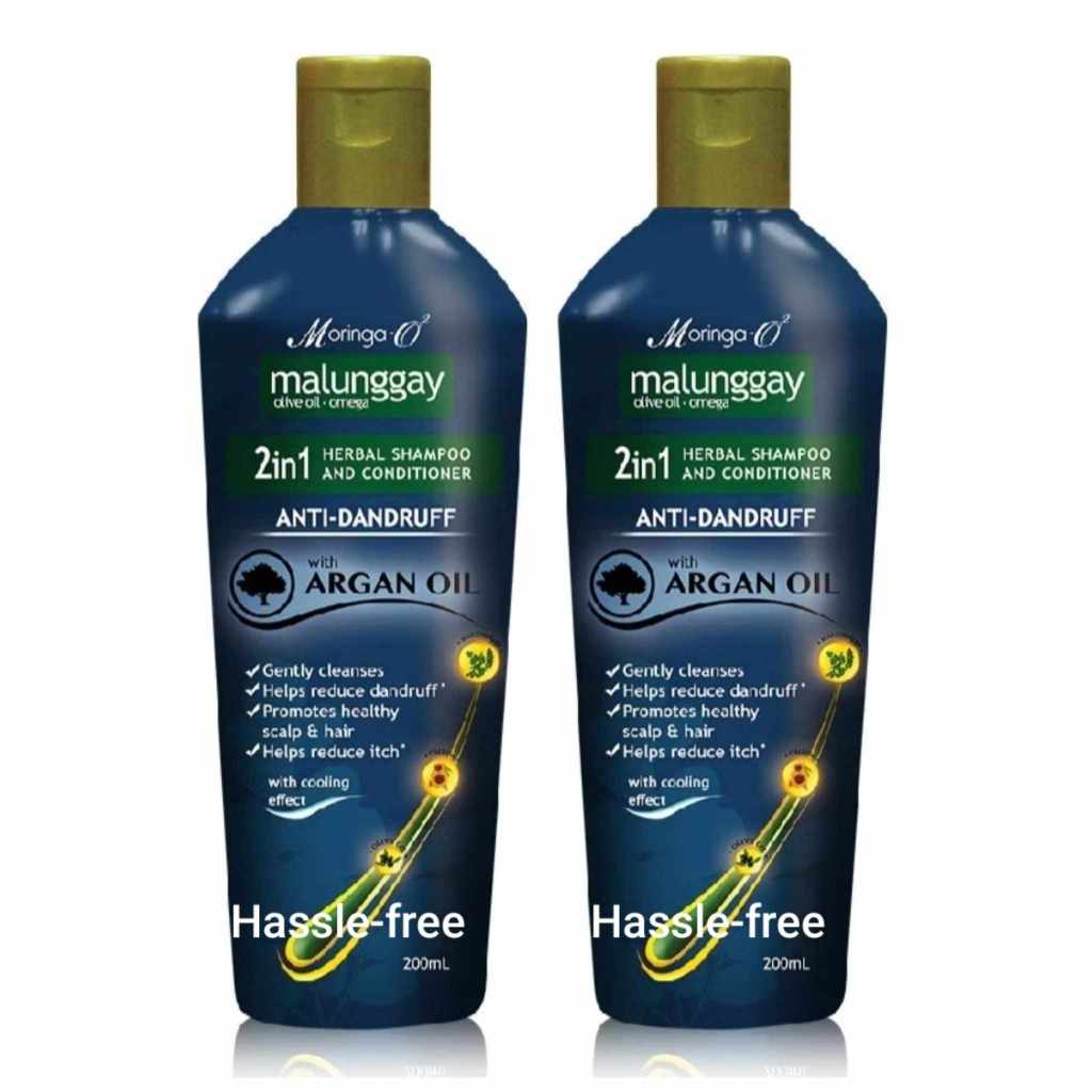 MORINGA-O2 ANTI-DANDRUFF 2 IN 1 SHAMPOO & CONDITIONER WITH ARGAN OIL ...