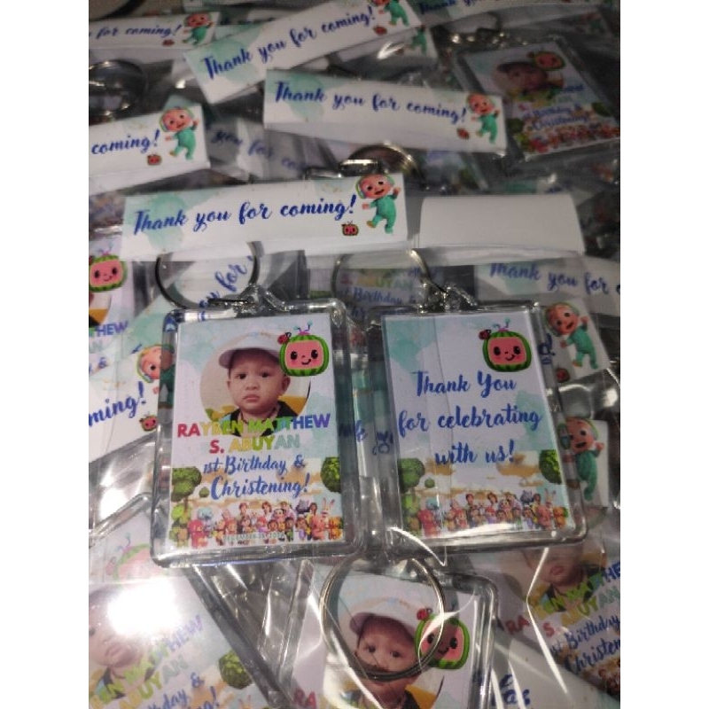 Cocomelon design Acrylic Keychains Souvenirs for christening birthday ...
