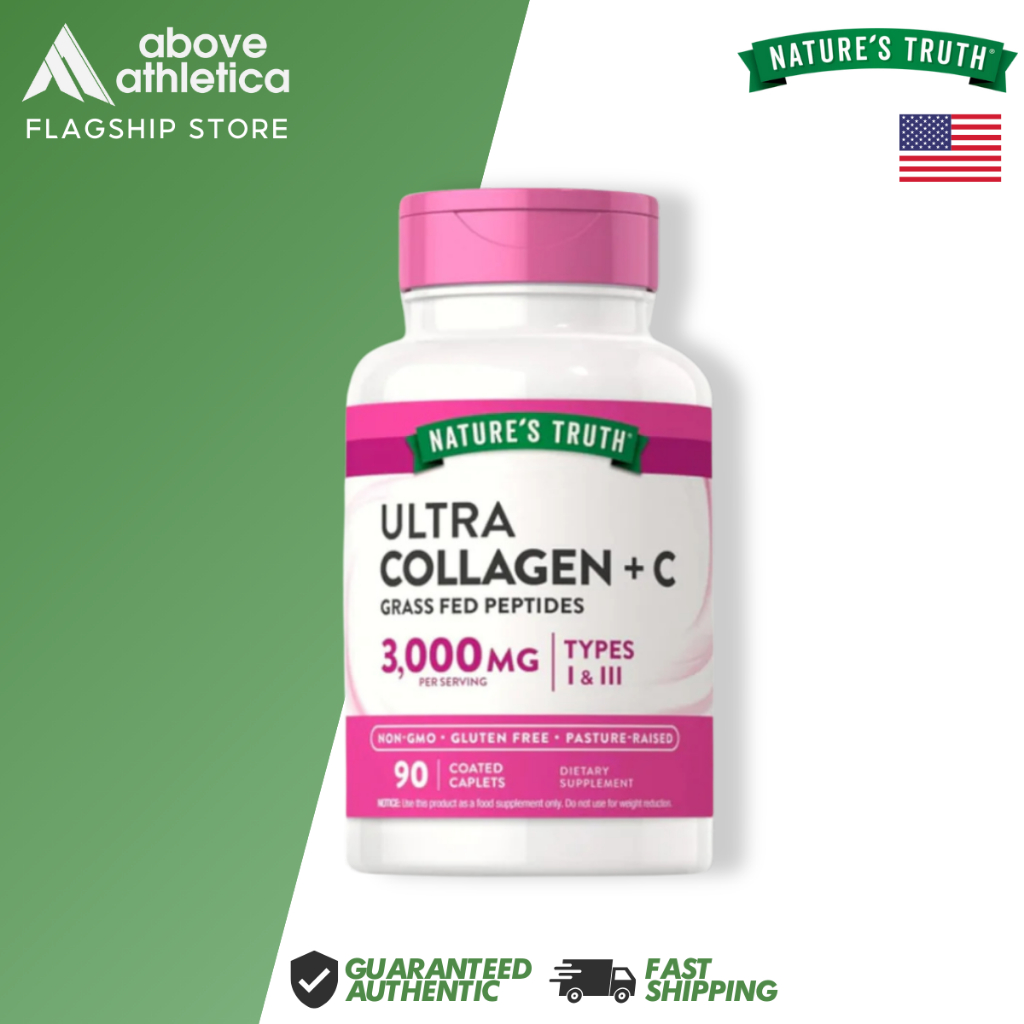 Nature's Truth Ultra Collagen Type I & III, 3000 mg, 90 Caplets - Grass ...