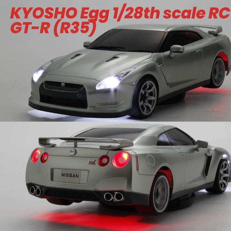 Kyosho Egg First Mini-Z 1/28 Scale RC Nissan GT-R (R35) Silver 66608 ...