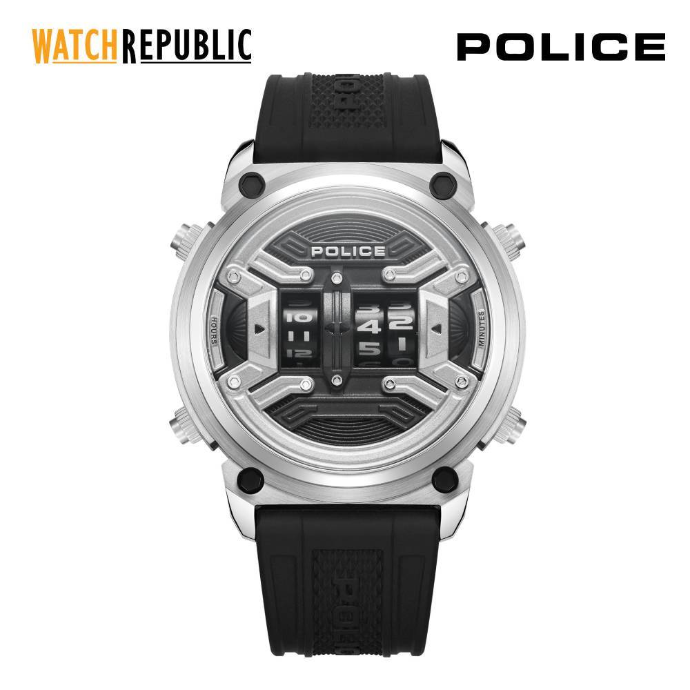 Police Rotor Black Rubber Analog Quartz Watch For Men PPEWJP2228503 ...