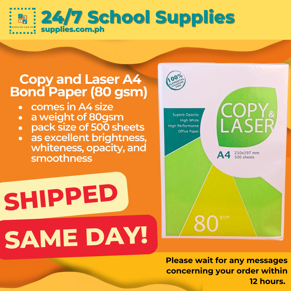 Bond Paper (Copy and Laser) A4 80gsm 500s | Shopee Philippines