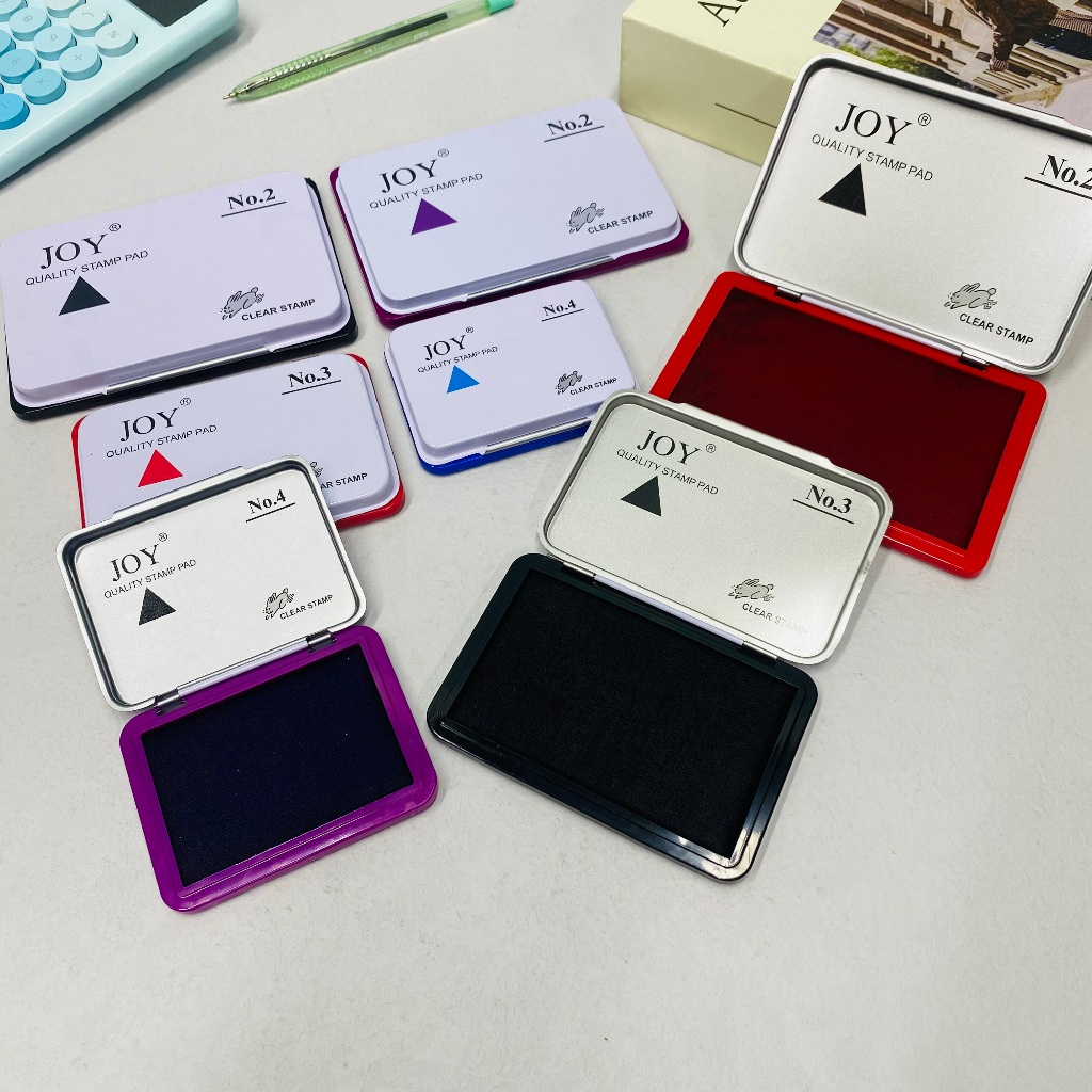 JOY Stamp Pad Red Black Violet Blue ink No.2 No.3 No.4 | Shopee Philippines