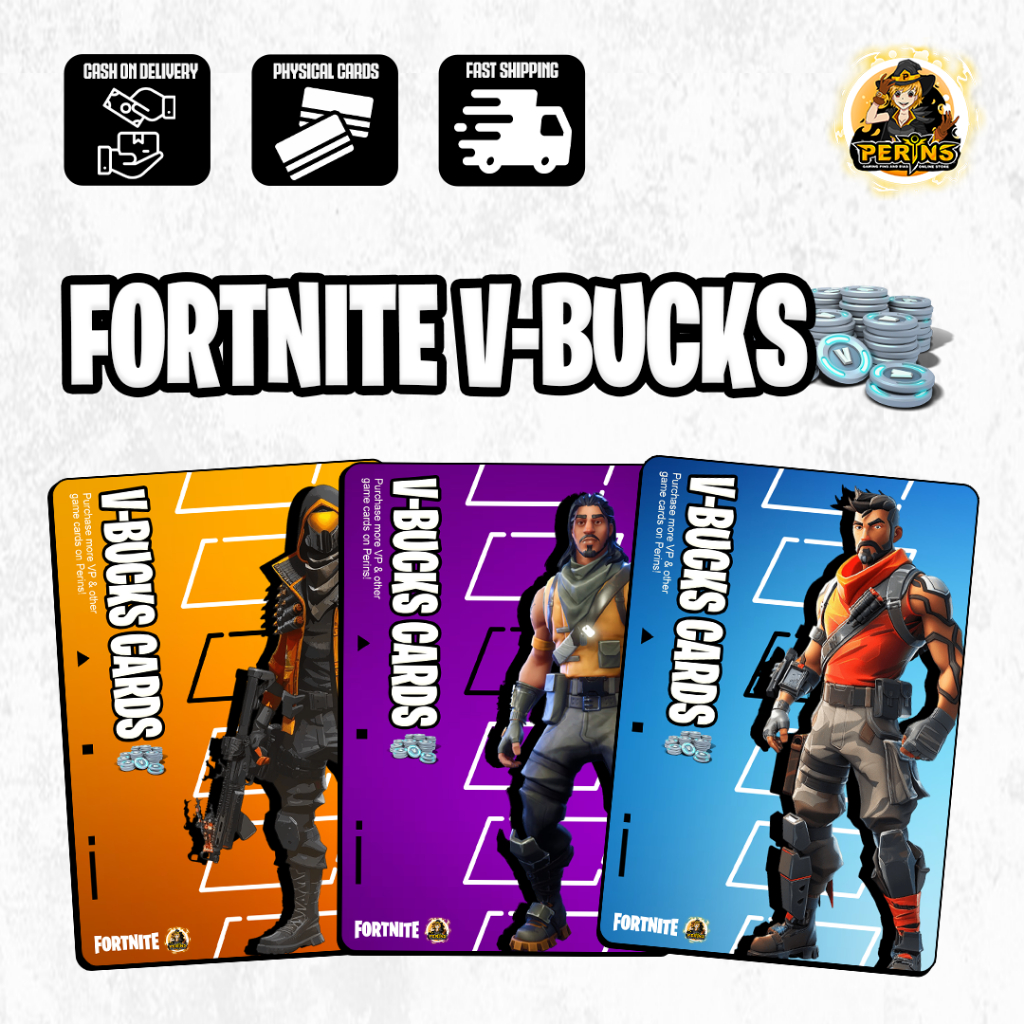 FORTNITE V-Bucks Collectible Cards (with Free Stickers!) | Shopee ...