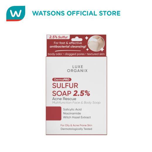 LUXE ORGANIX Dermapro Sulfur Soap 2.5% Acne Rescue 80g | Shopee Philippines