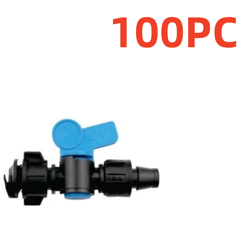 （100PC）DRIP VALVE Drip tape 16mm Drip Irrigation connector coupling ...