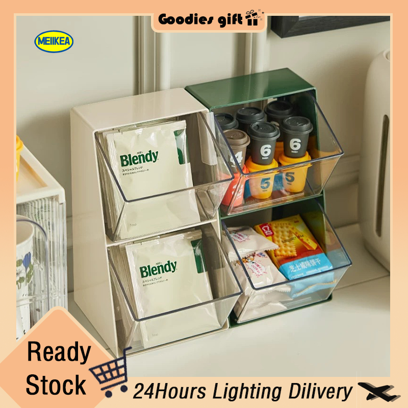 Desktop Tea Bag Storage Box Transparent Acrylic Coffee Capsule Tea ...