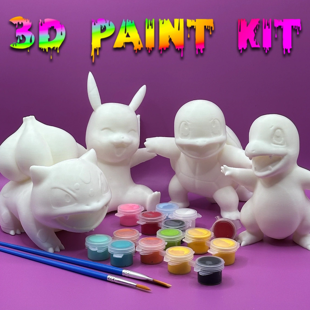 3D Painting Art Set Labubu Animals kids School Coloring toy figurine ...