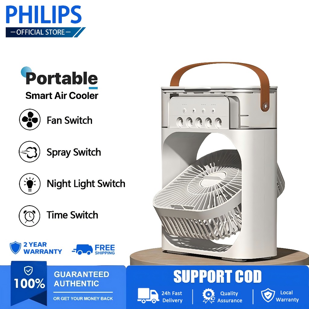 PHILIPS electric fan Air Conditioner Small fan mini 4 in 1 USB Mini ...
