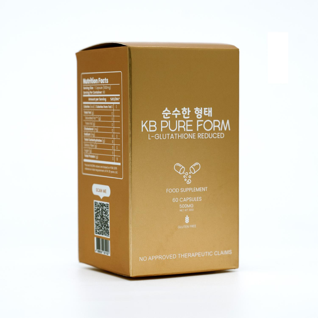 KB Pure Form L-Glutathione Reduced 500mg x 60 Capsules | Shopee Philippines