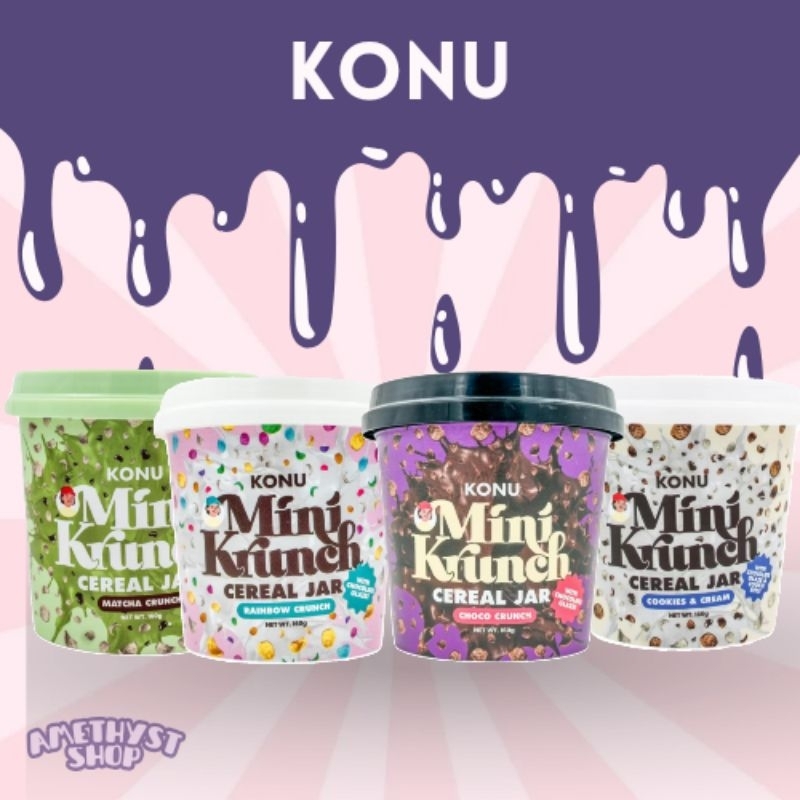 Konu Mini Krunch Cereal Jar (Medium Size 160 grams, Small Size 150 ...
