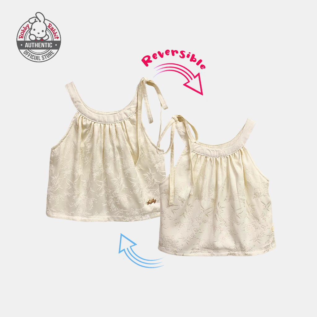 Robby Rabbit Dainty Kelly Reversible Sleeveless Blouse (Cream) | Shopee ...